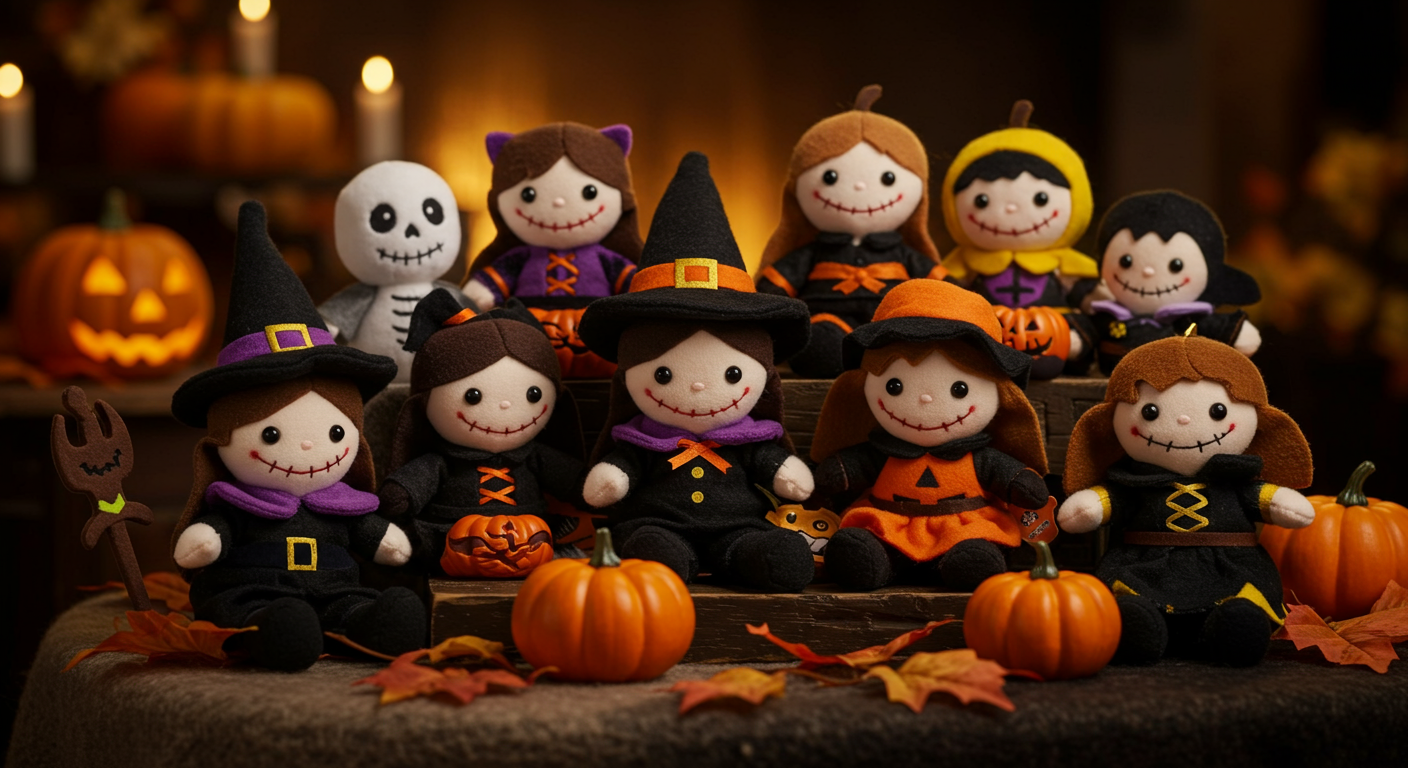 Halloween Plush Dolls Collection - Adorable Spooky Soft Toys for Kids ...