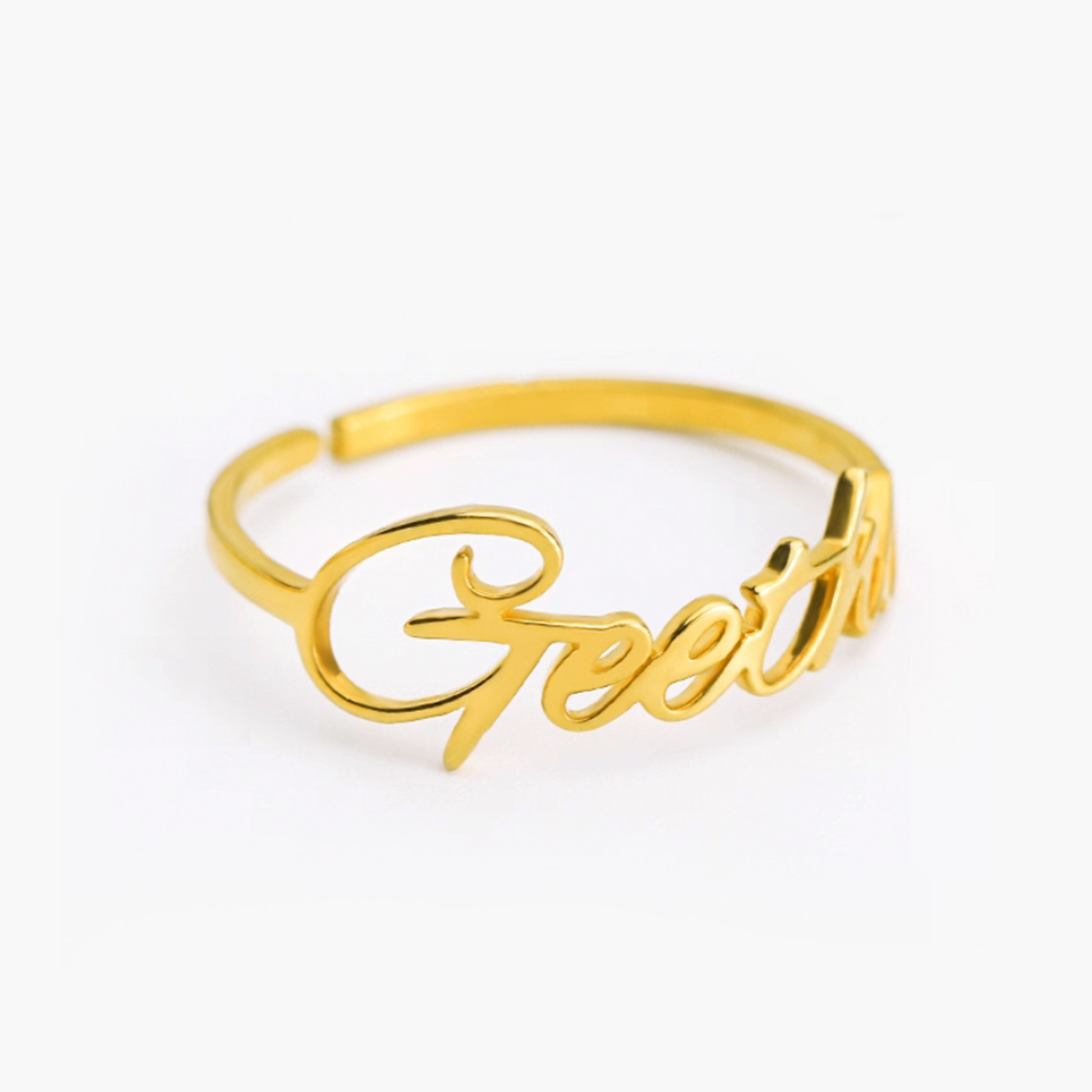 Private Custom Name Ring, DIY English, Stackable, Titanium Steel ...