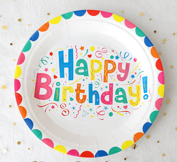 birthday disposable tableware set-Celebrate with HAPPY BIRTHDAY Set ...